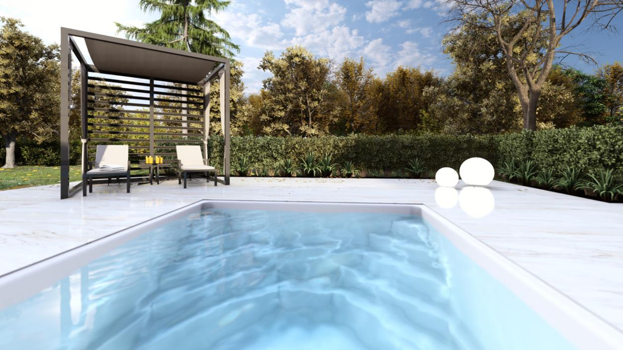 Set: swimming pool BALI + Deye solar heat pump - EnergoShop